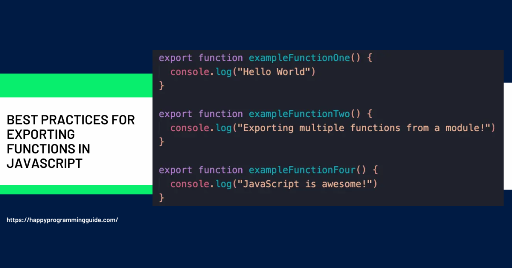 How To Export Functions In Javascript Javascript Functions